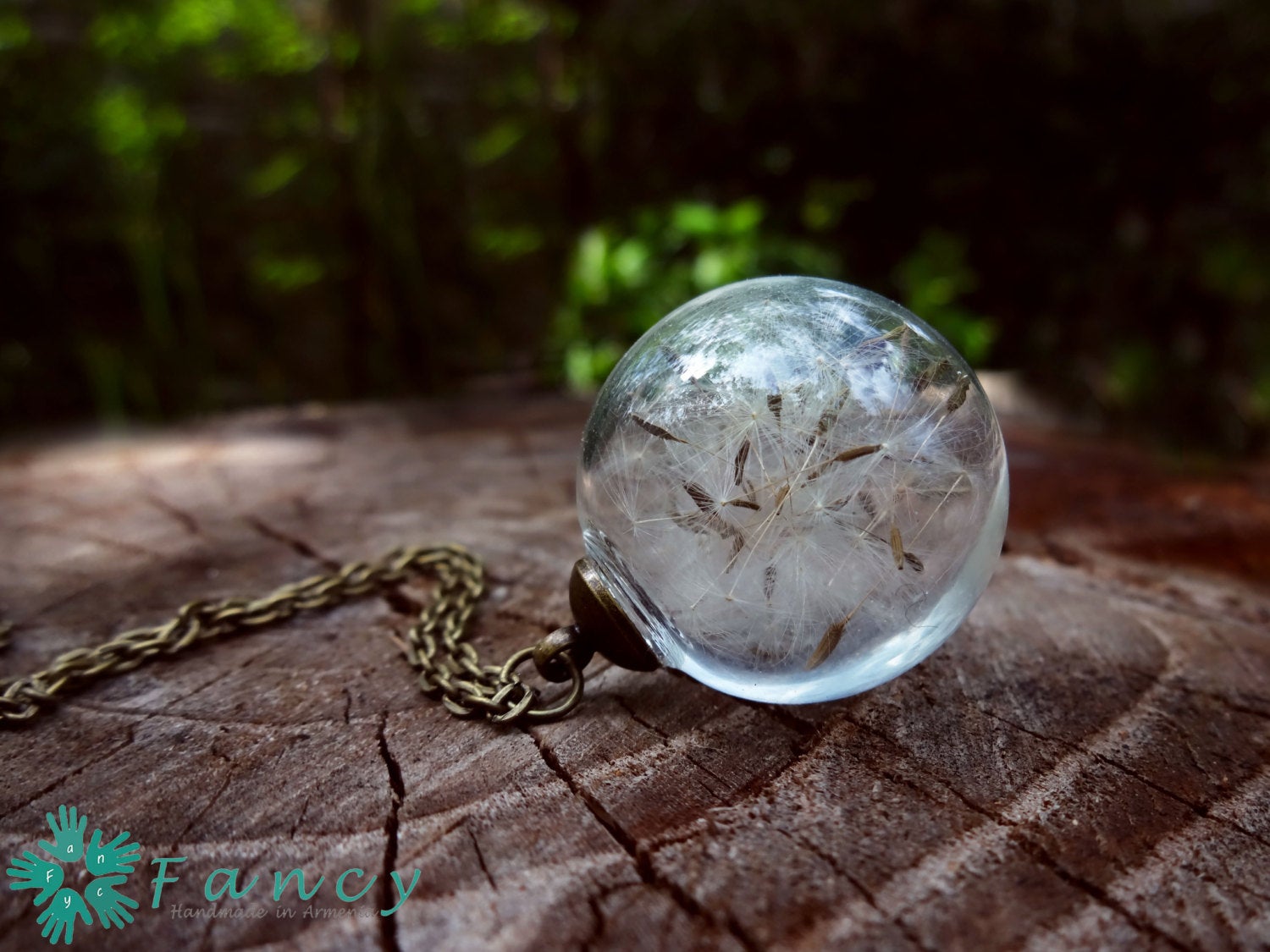 Real Dandelion Necklace - Dandelion Seed Necklace - Make A Wish ...