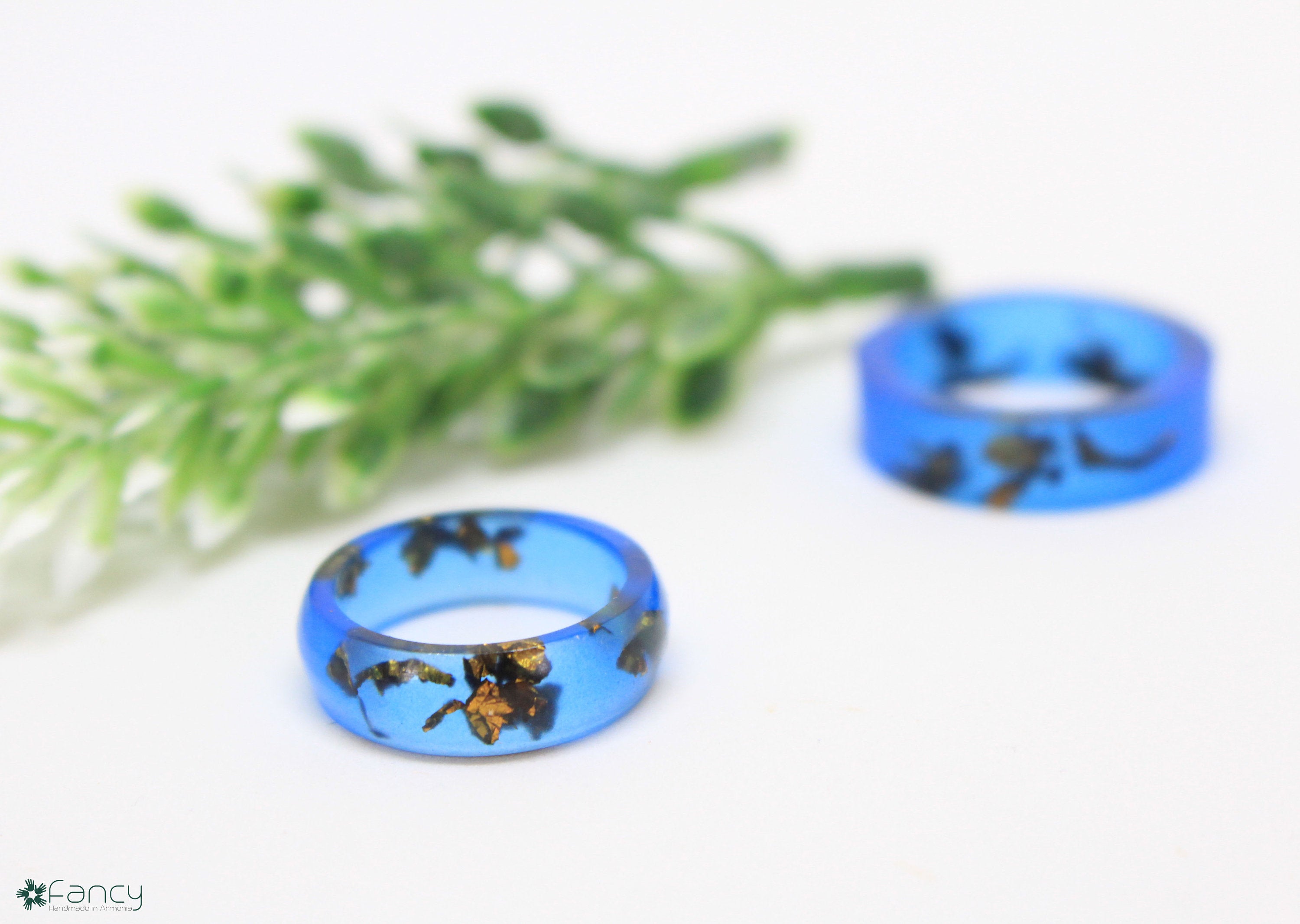 Navy Blue Ring, Cobalt Blue Ring, Stackable Rings Resin, Resin Ring ...