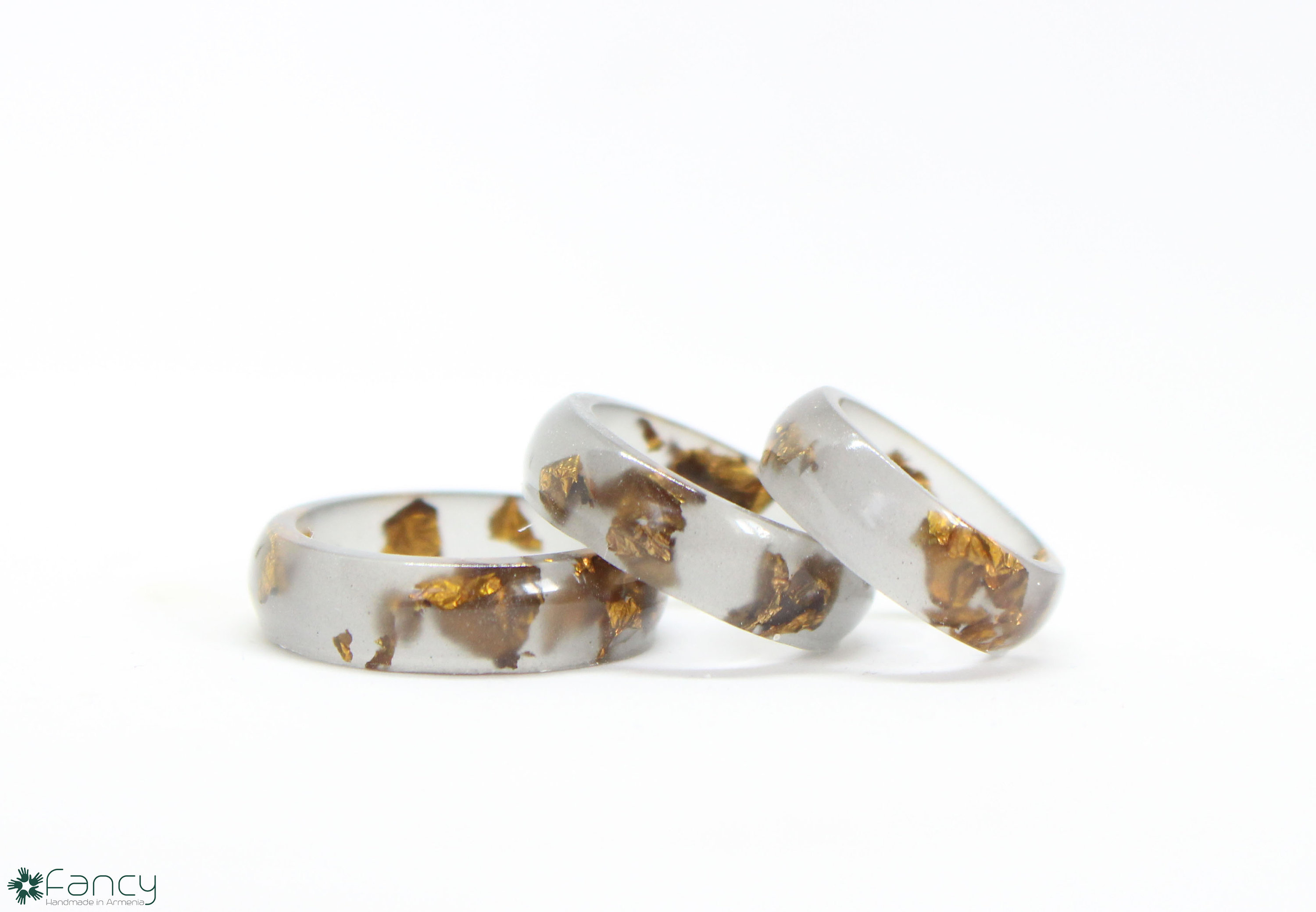 Mens Resin Ring, Copper Resin Ring, Gray Rings, Men's Birthday Gift ...